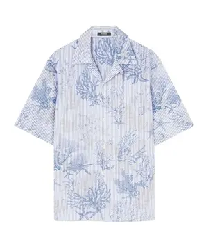 Versace Barocco Sea Printed Short-sleeved Shirt