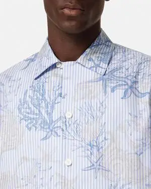 Versace Barocco Sea Printed Short-sleeved Shirt