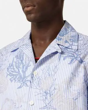 Versace Barocco Sea Printed Short-sleeved Shirt