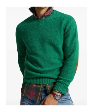 Polo Ralph Lauren Elbow-patch Crew-neck Sweater