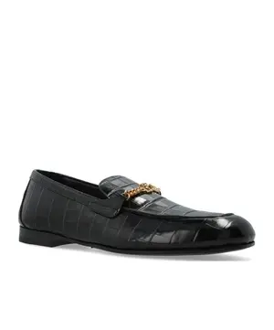 Versace Embossed Chain Detailed Loafers