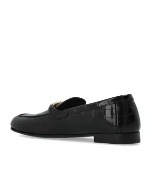 Versace Embossed Chain Detailed Loafers