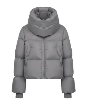 Rick Owens Long-sleeved Down Jacket - Grey