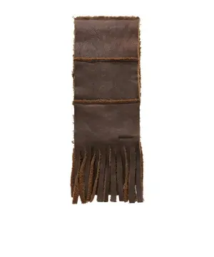 Our Legacy Shearling Fringed Scarf - Brown