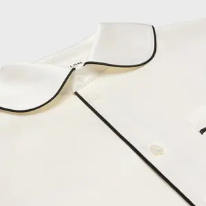 Celine Pyjama Shirt In Silk Satin