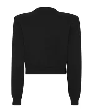 ROTATE BY BIRGER CHRISTENSEN Logo Lettering Crewneck Cardigan
