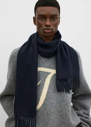 TOTEME Wool Scarf Navy