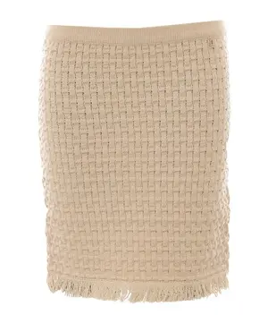 Liu Jo Fringed Knitted Skirt