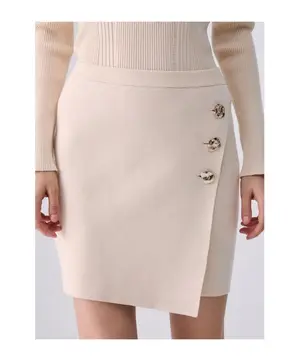 Liu Jo Buttoned Mini Knitted Skirt