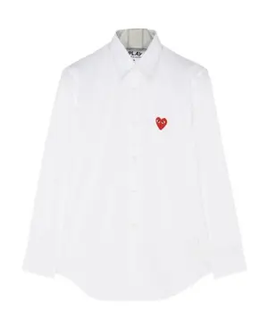 Play Comme Des Garcon Classic Heart-shaped Shirt - White