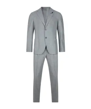 LARDINI Slim Single-breasted Suit - Gray