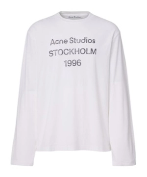 Acne Studios Logo Cotton-blend Jersey T-shirt - White