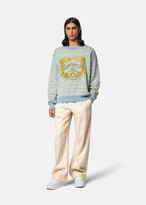 Versace Barocco Straight-leg Trousers
