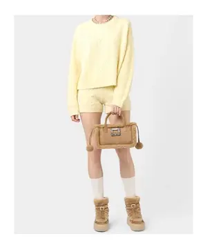 ROGER VIVIER Viv Skate Shearling Tote Bag
