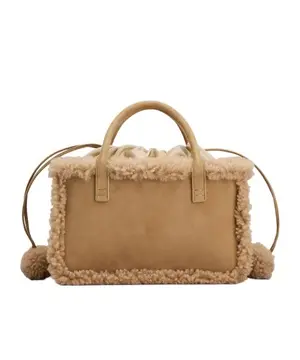ROGER VIVIER Viv Skate Shearling Tote Bag