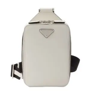 Prada Brique Saffiano Leather Bag - White