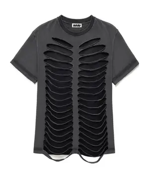 AVAVAV Cut-out Double-layered T-shirt - Black