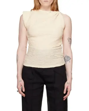 Isabel Marant Étoile Crinkled Asymmetric Jersey Top