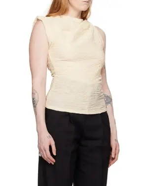 Isabel Marant Étoile Crinkled Asymmetric Jersey Top