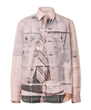 Acne Studios Trompe-l'œil Cotton Poplin Shirt - Pink