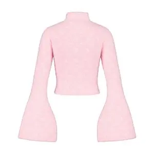MARINE SERRE Fluffy Moon Jacquard Knit Turtleneck Sweater