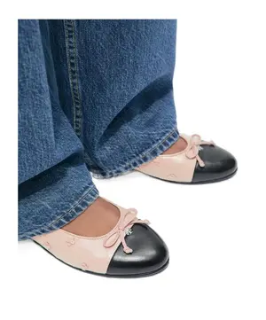 Tory Burch Bunny Knot Cap-toe Ballet Flat