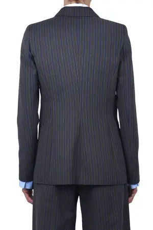OTTOD'AME Striped Double-breasted Blazer