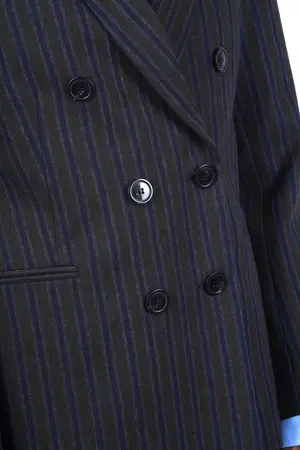 OTTOD'AME Striped Double-breasted Blazer