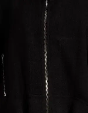 Rick Owens Minimalist Wool Zip-up Jacket