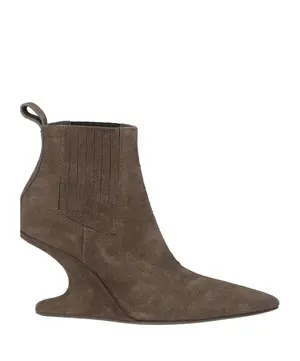 Rick Owens Suede Chelsea Boots - Gray