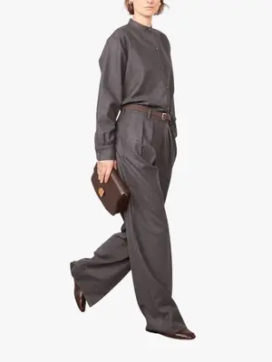 Officine Générale Elka Pleated Wide-leg Tailored Trousers