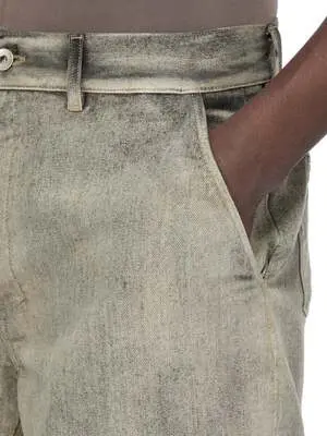 Rick Owens Washed-effect Knee-length Shorts