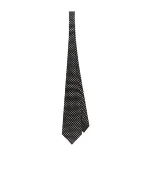 Dolce & Gabbana Polka Dot Jacquard Tie - Black