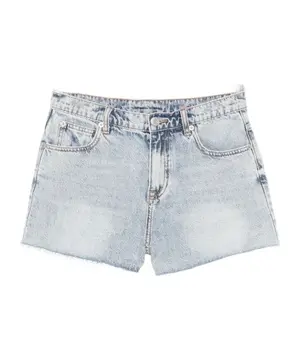 WRSTBHVR Medina Logo-patch Frayed Shorts - Blue