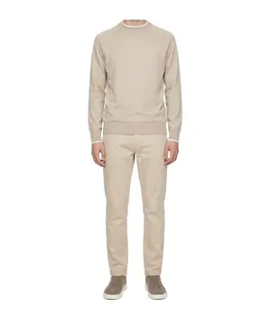 Eleventy Crewneck Raglan-sleeved Tipped-trim Jumper