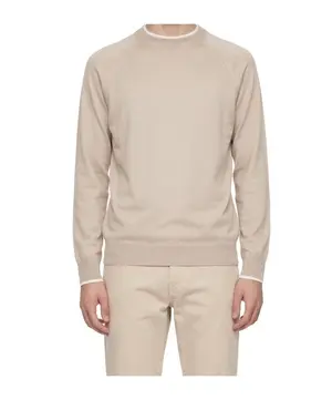 Eleventy Crewneck Raglan-sleeved Tipped-trim Jumper