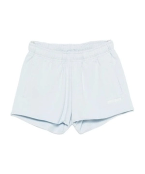 WRSTBHVR Itia Logo-embroidered Raw-edge Shorts - Icewater