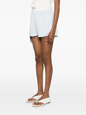 WRSTBHVR Itia Logo-embroidered Raw-edge Shorts