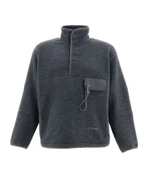 AND WANDER Fleece-knit Panelled Sweatshirt