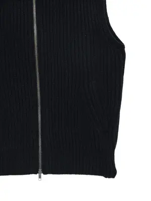 Soeur Zip-up Chunky Rib Knit Vest