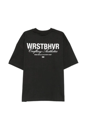 WRSTBHVR Studio V13 Logo-print Drop-shoulder T-shirt