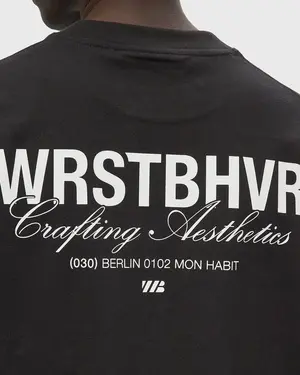 WRSTBHVR Studio V13 Logo-print Drop-shoulder T-shirt