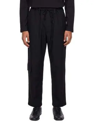 Yohji Yamamoto Drawstring-waist Gabardine Cargo Pants