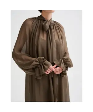 ROBERTO COLLINA Silk Dress With Bow