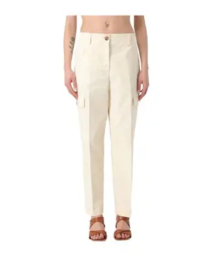 TWINSET Logo Casual Pants - White