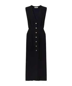 BLAZÉ MILANO Luna Friesian Button-down Maxi Dress - Black