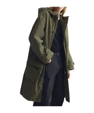 NILI LOTAN Hooded Multi-pocket Long Parka