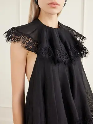 Zimmermann Lace-trimmed Voile Blouse