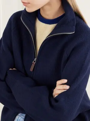 Guest In Residence Rib-trimmed Felted Jacket