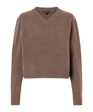 JAMES PERSE Rib-trimmed Cashmere Sweater - Brown